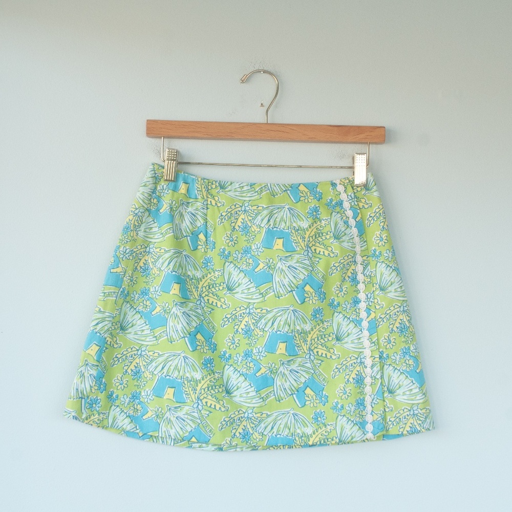 Vintage Lilly Pulitzer Blue Green Tropical Palm Tree … - Gem
